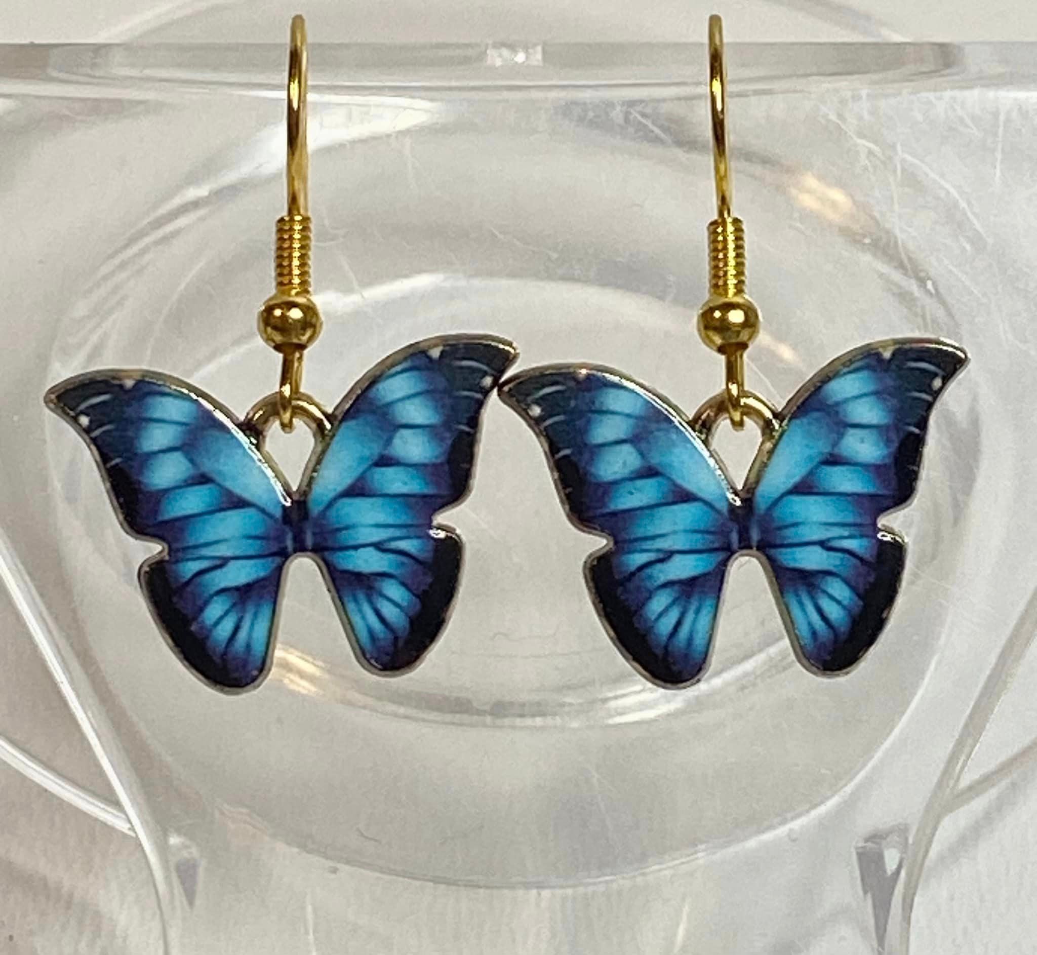 Blue Butterfly Earrings – Empathy's Angel